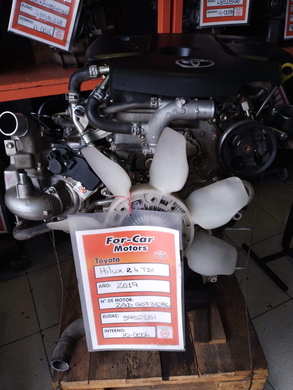 Motor usado TOYOTA 2GDG073086 - AutopartesWeb